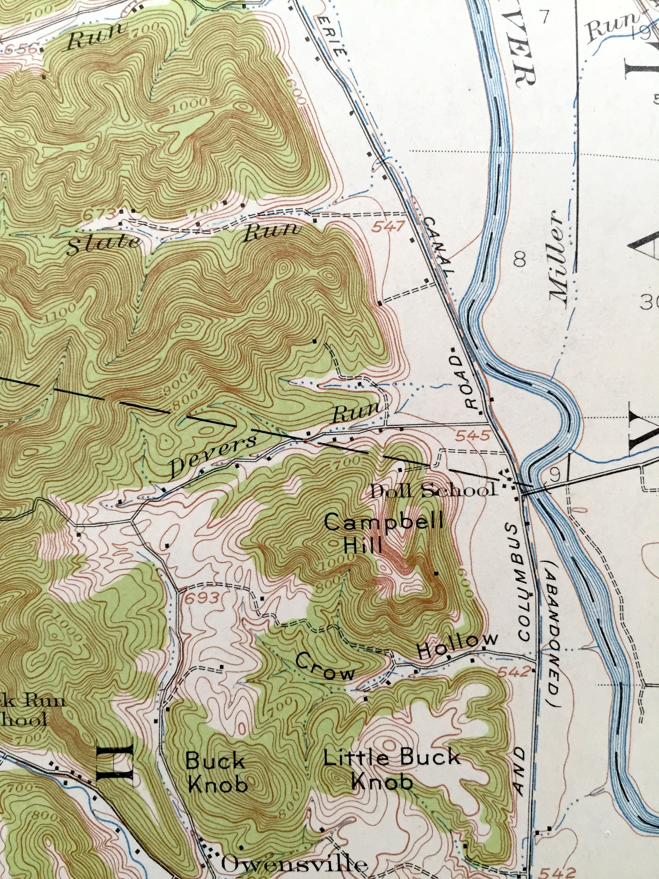 Antique Otway Ohio 1915 US Geological Survey Topographic Map - Etsy UK