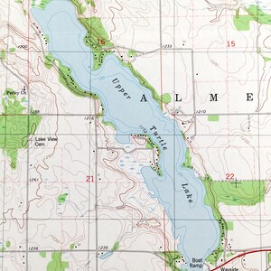 Antique Almena, Wisconsin 1978 US Geological Survey Topographic Map ...