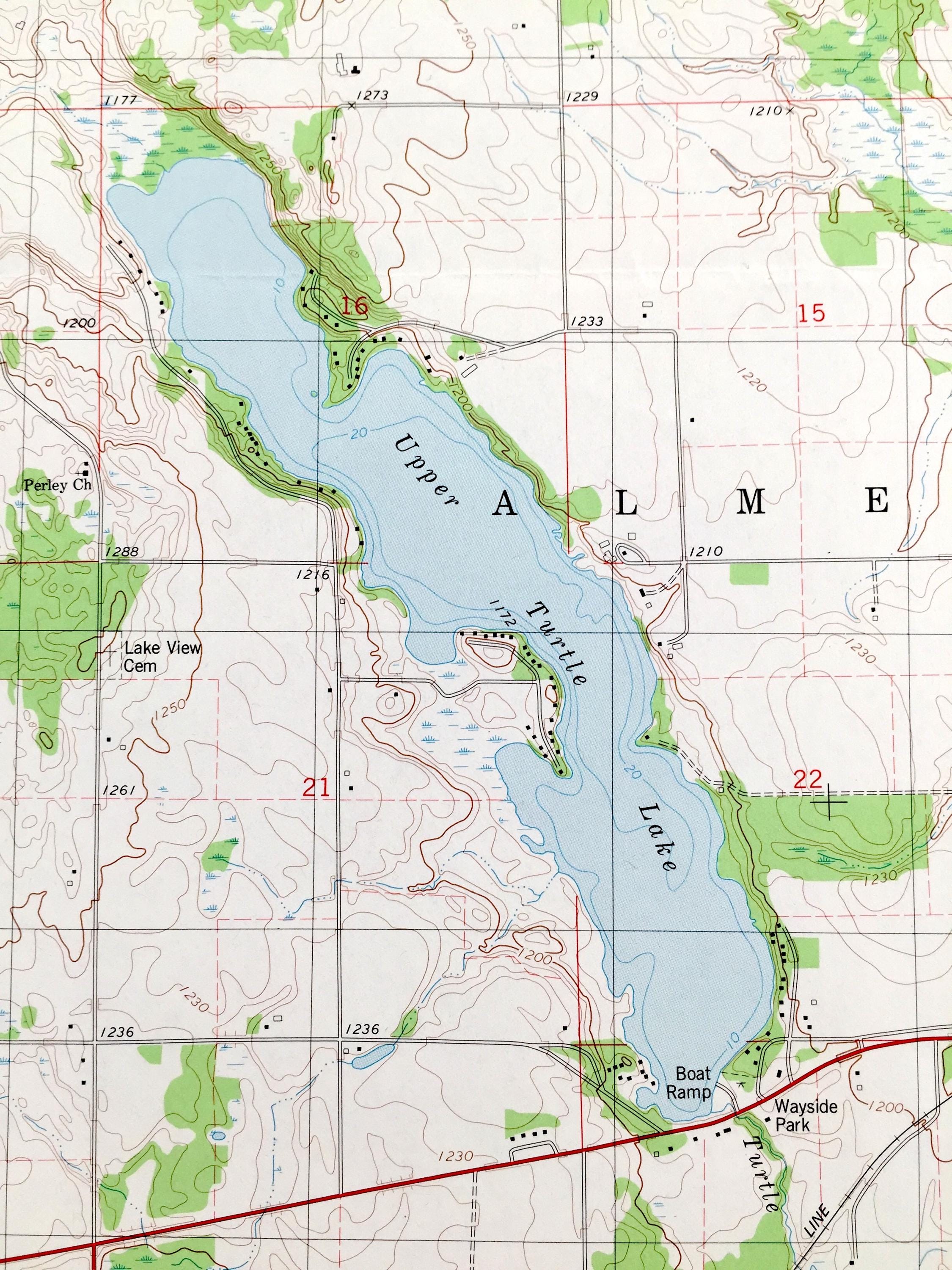 Antique Almena, Wisconsin 1978 US Geological Survey Topographic Map ...