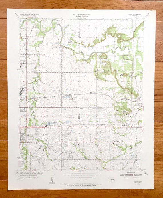 Antiguo Mingo Oklahoma 1955 Mapa topográfico del servicio | Etsy