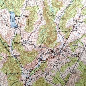 Antique Plainfield, Vermont 1953 US Geological Survey Topographic Map ...