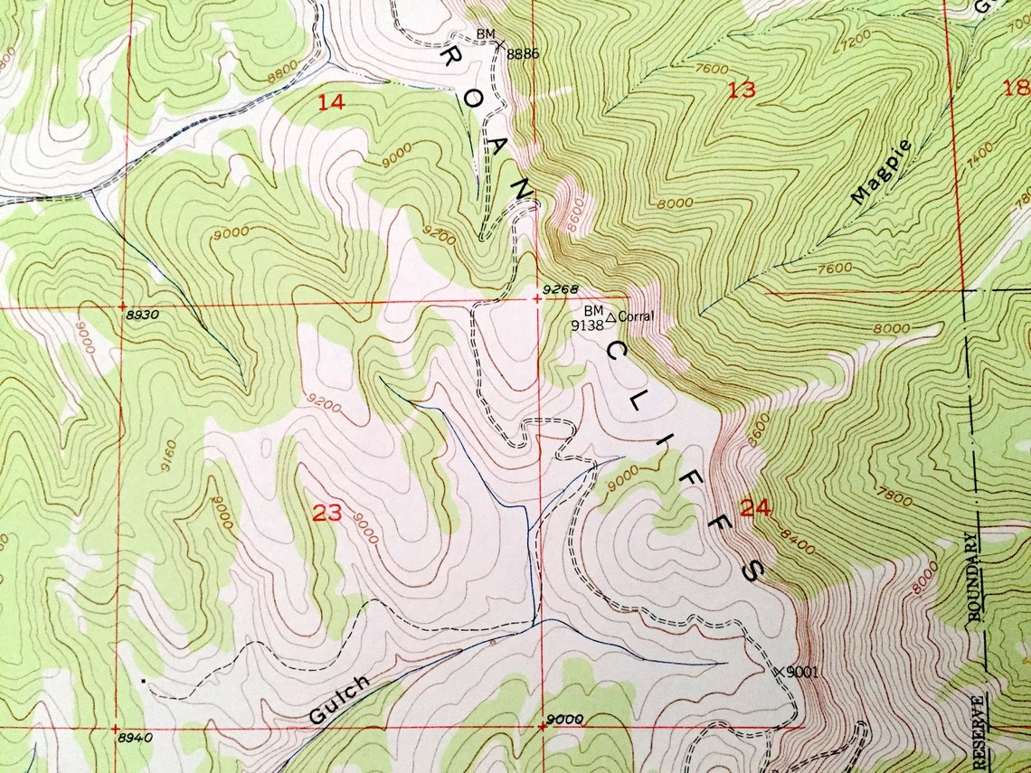 Antique Anvil Points, Colorado 1952 US Geological Survey Topographic ...