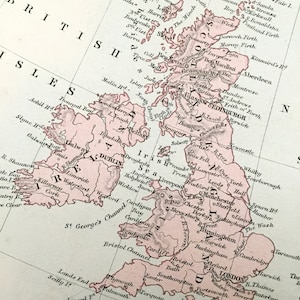 Antique 1888 Europe Map From A & C Black's World Atlas – England ...