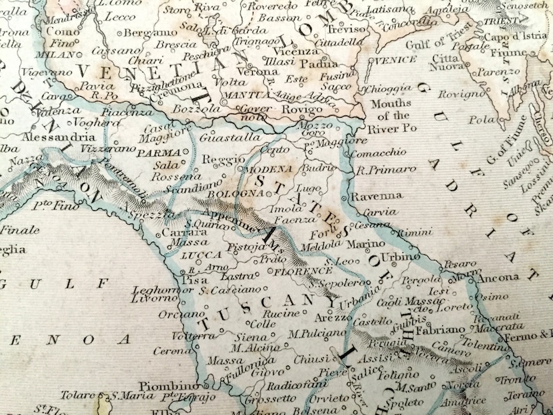Antique 1838 Central Europe Map From Betts School Atlas | Etsy