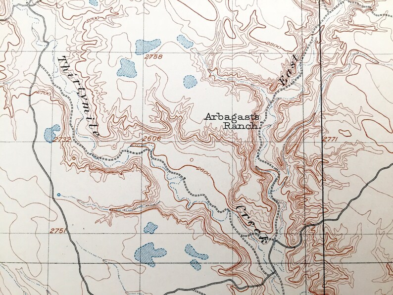 Antique Harlem, Montana 1905 US Geological Survey Topographic Map ...
