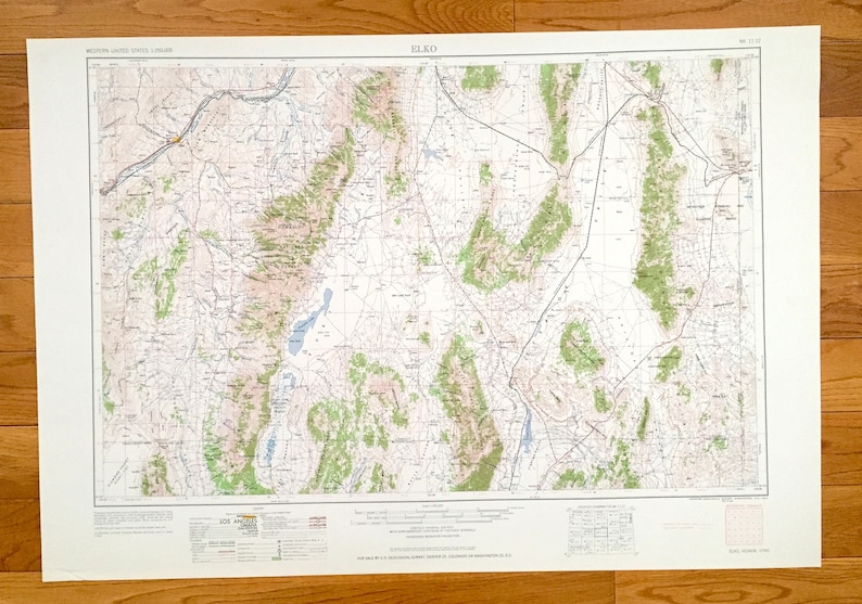 Antique Elko, Nevada 1962 US Geological Survey Topographic Map – Osino ...