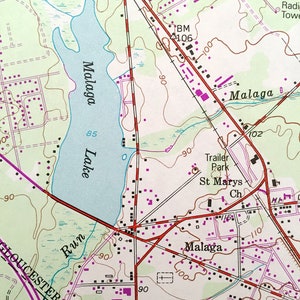 Antique Newfield, New Jersey 1953 US Geological Survey Topographic Map ...