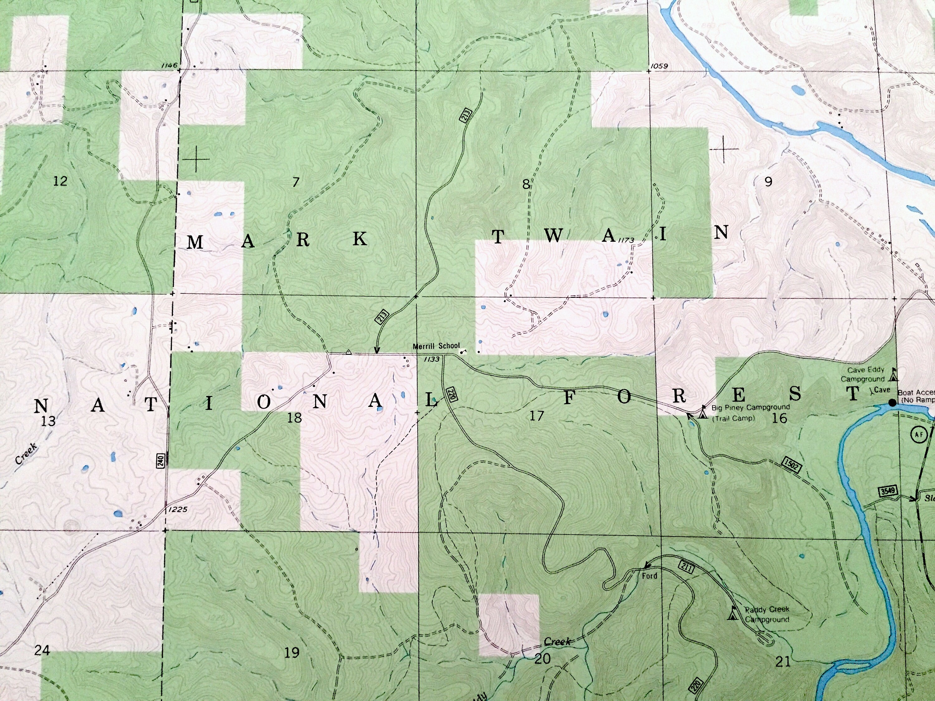 Antique Slabtown Spring Missouri 1954 US Geological Survey | Etsy