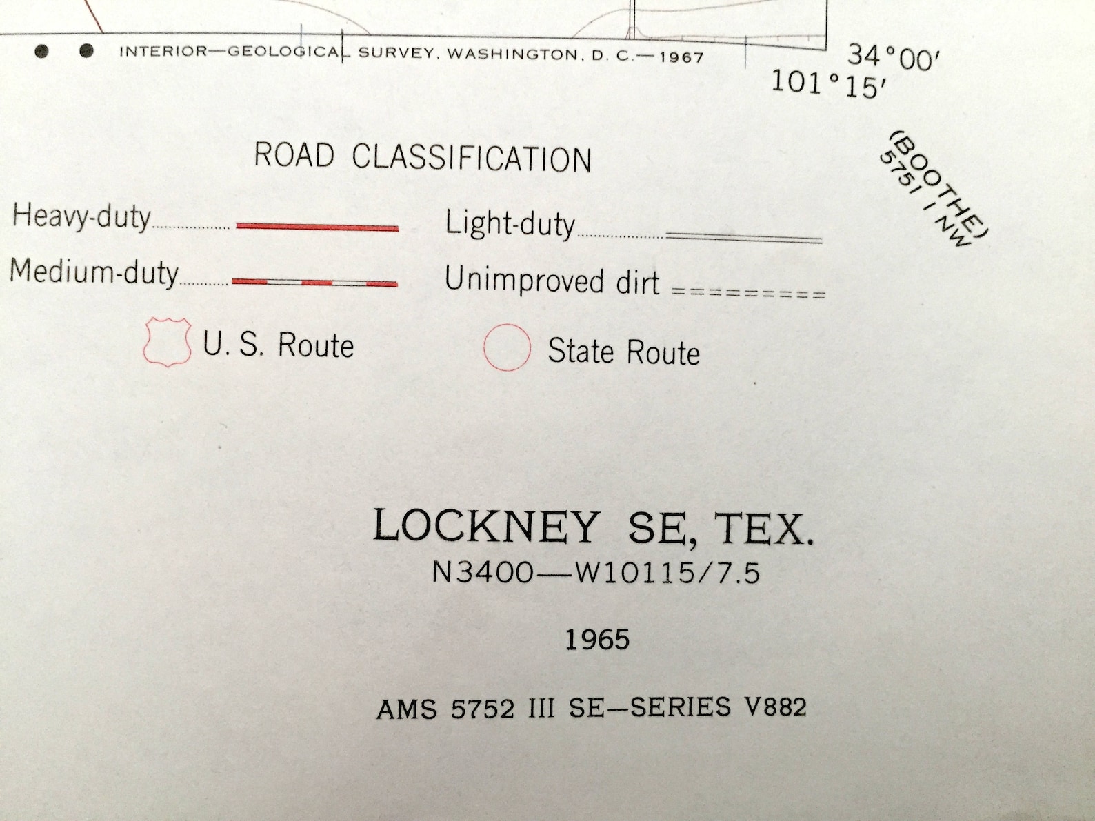 Antique Lockney SE Texas 1965 US Geological Survey - Etsy