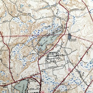 Antique Wrentham, Massachusetts 1940 US Geological Survey Topographic ...