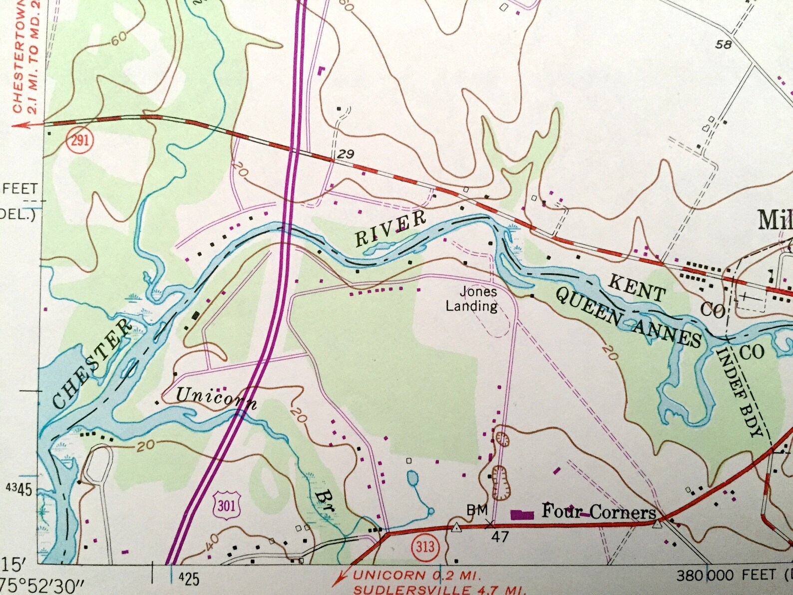 Antique Millington Maryland 1953 US Geological Survey - Etsy