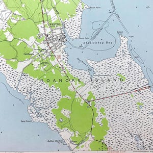 Antique Manteo, North Carolina 1953 US Geological Survey Topographic ...