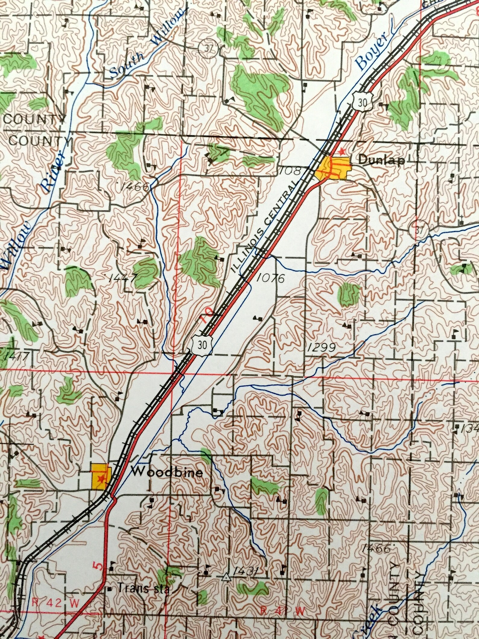 Antique Omaha, Nebraska 1958 US Geological Survey Topographic Map ...