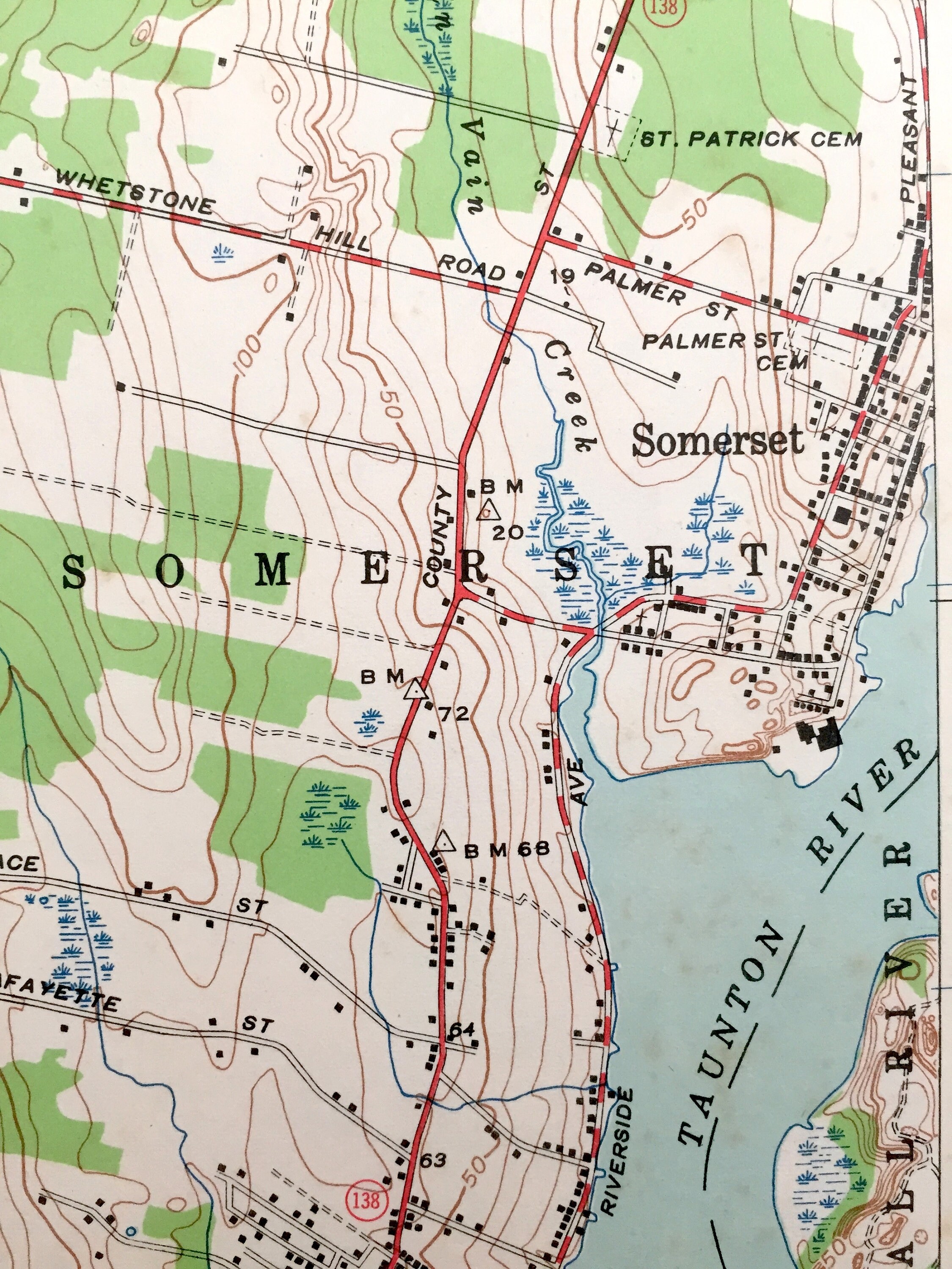 Antique Somerset Massachusetts 1943 US Geological Survey | Etsy