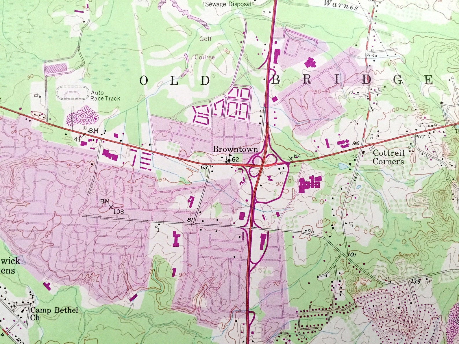 Antique South Amboy New Jersey 1954 New Jersey US Geological | Etsy