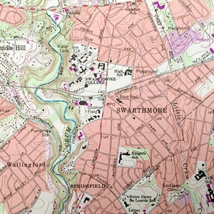 Antique Lansdowne, Pennsylvania 1967 US Geological Survey Topographic ...