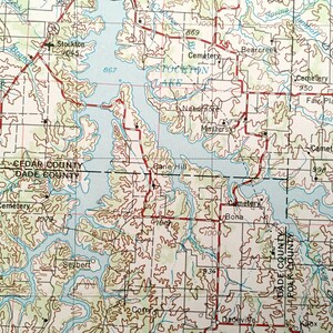 Antique Springfield, Missouri 1954 US Geological Survey Topographic Map ...