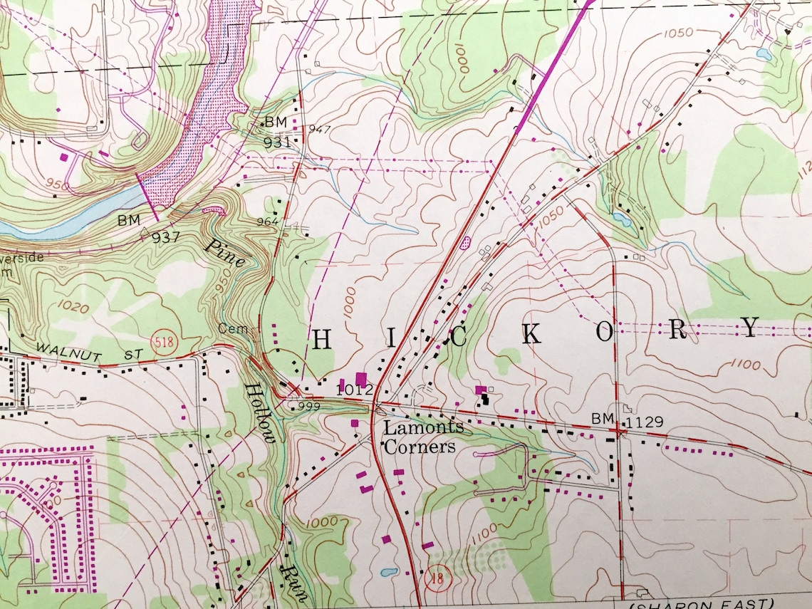 Antique Sharpsville, Pennsylvania 1958 US Geological Survey Topographic ...