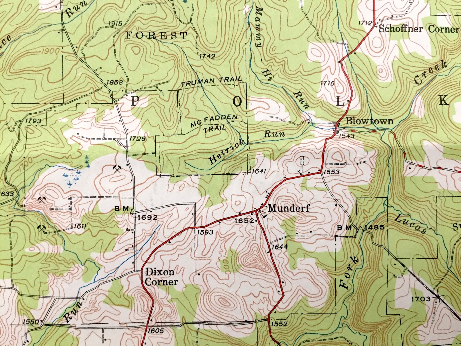 Antique Hallton Pennsylvania 1940 US Geological Survey | Etsy