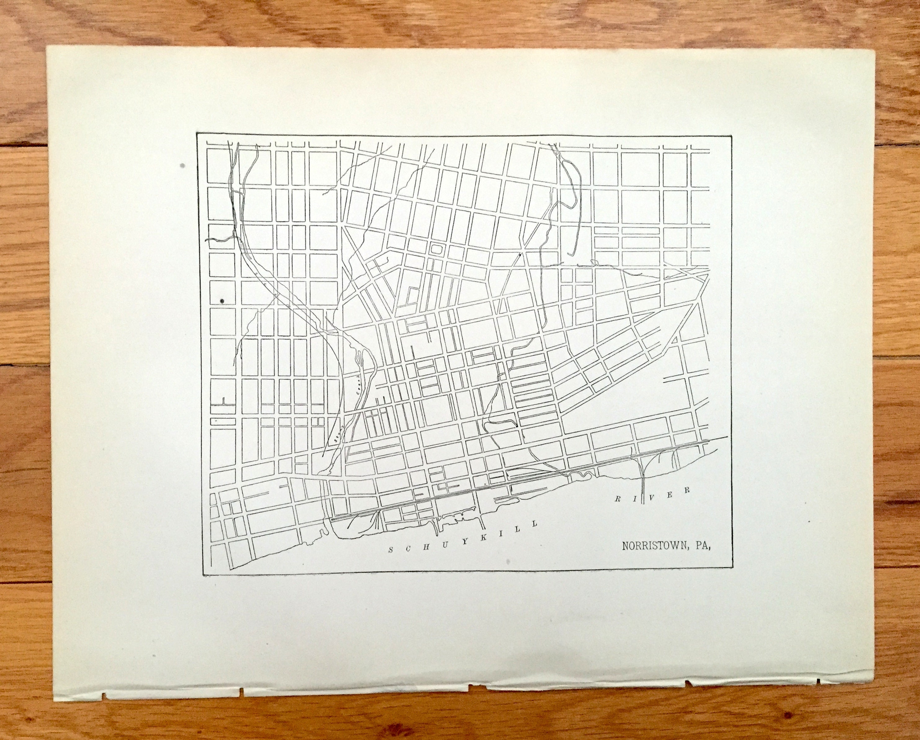 Antique Norristown, Pennsylvania Map From 1880 Census – Montgomery ...