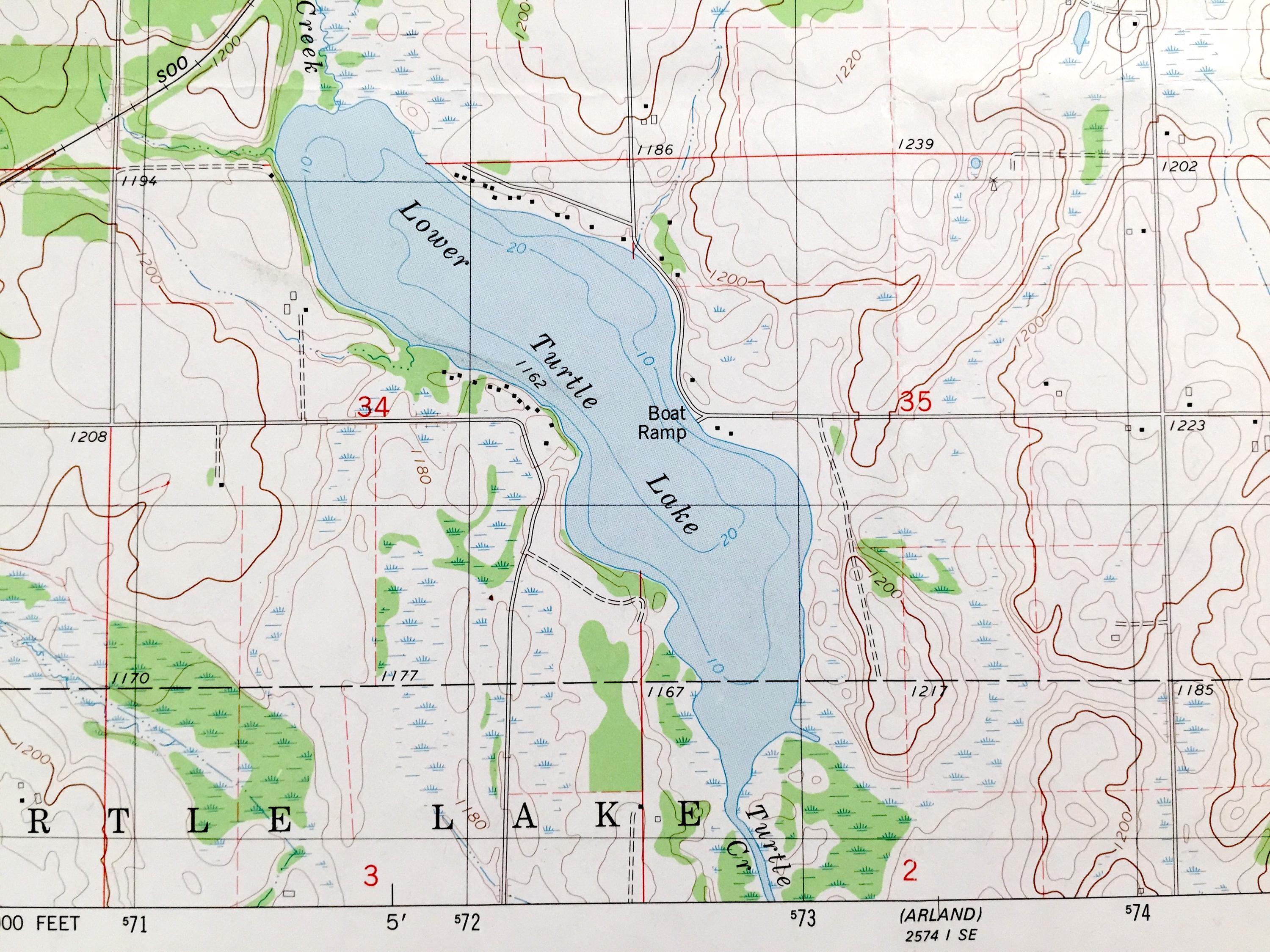 Antique Almena, Wisconsin 1978 US Geological Survey Topographic Map ...