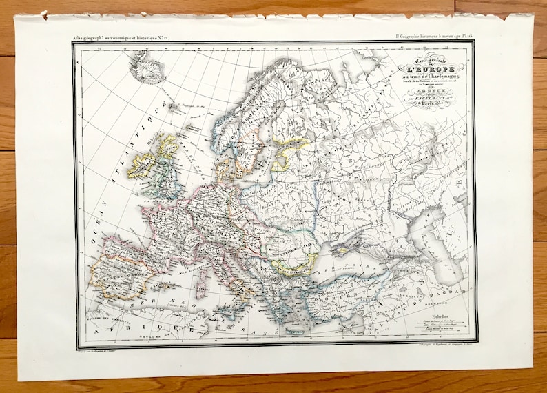 Antique 1835 Ancient Europe Map From JG Heck's Atlas | Etsy