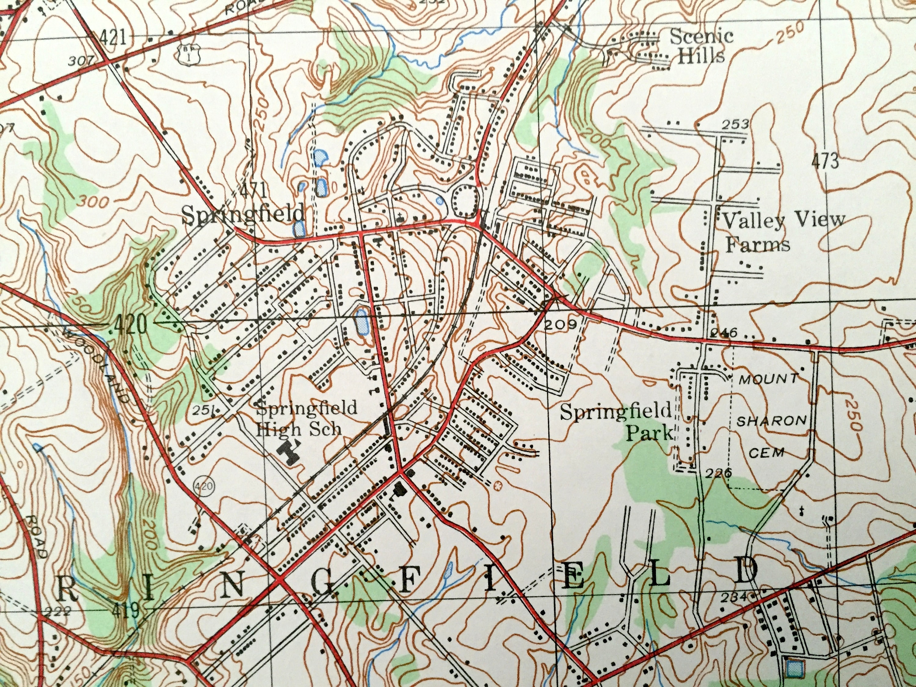 Antique Lansdowne Pennsylvania 1947 US Geological Survey | Etsy