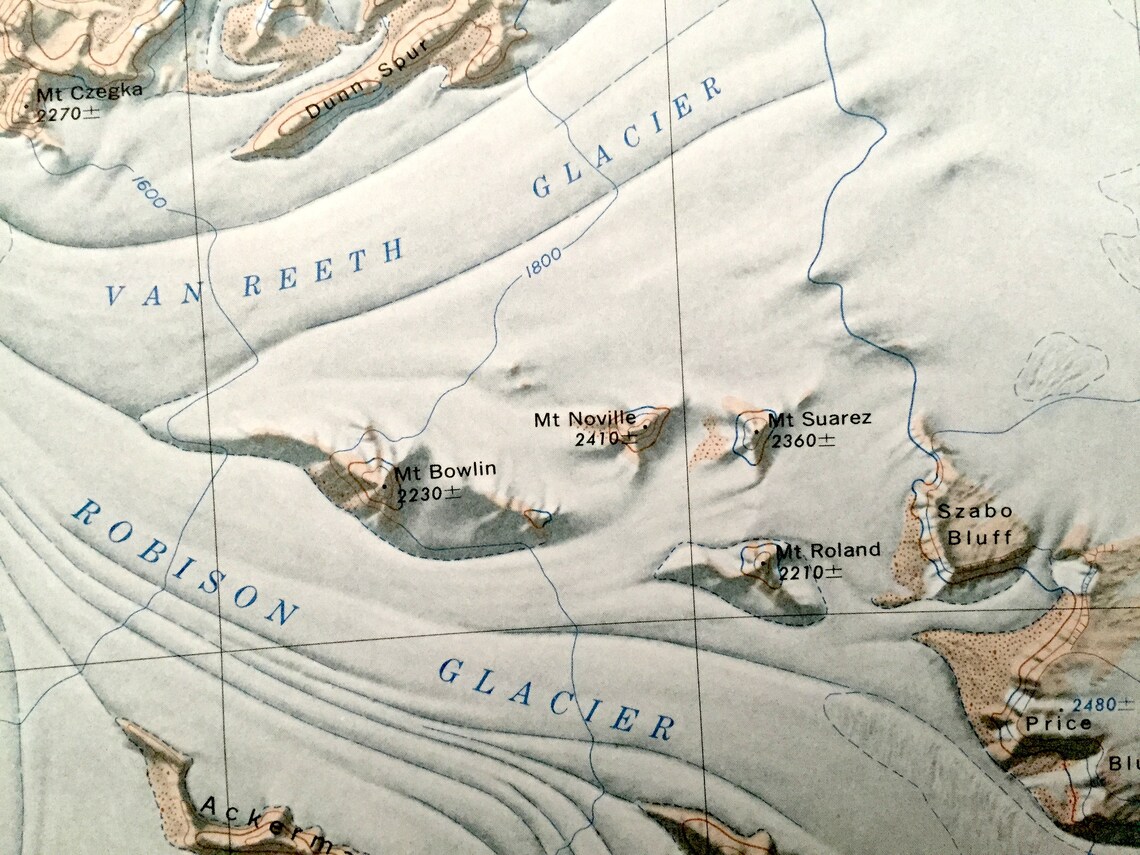 Antique Mount Blackburn Antarctica 1966 US Geological Survey - Etsy