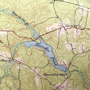 Antique Jarratt, Virginia 1951 US Geological Survey Topographic Map ...