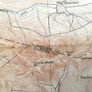Antique Gilboa, New York 1903 US Geological Survey Topographic Map ...