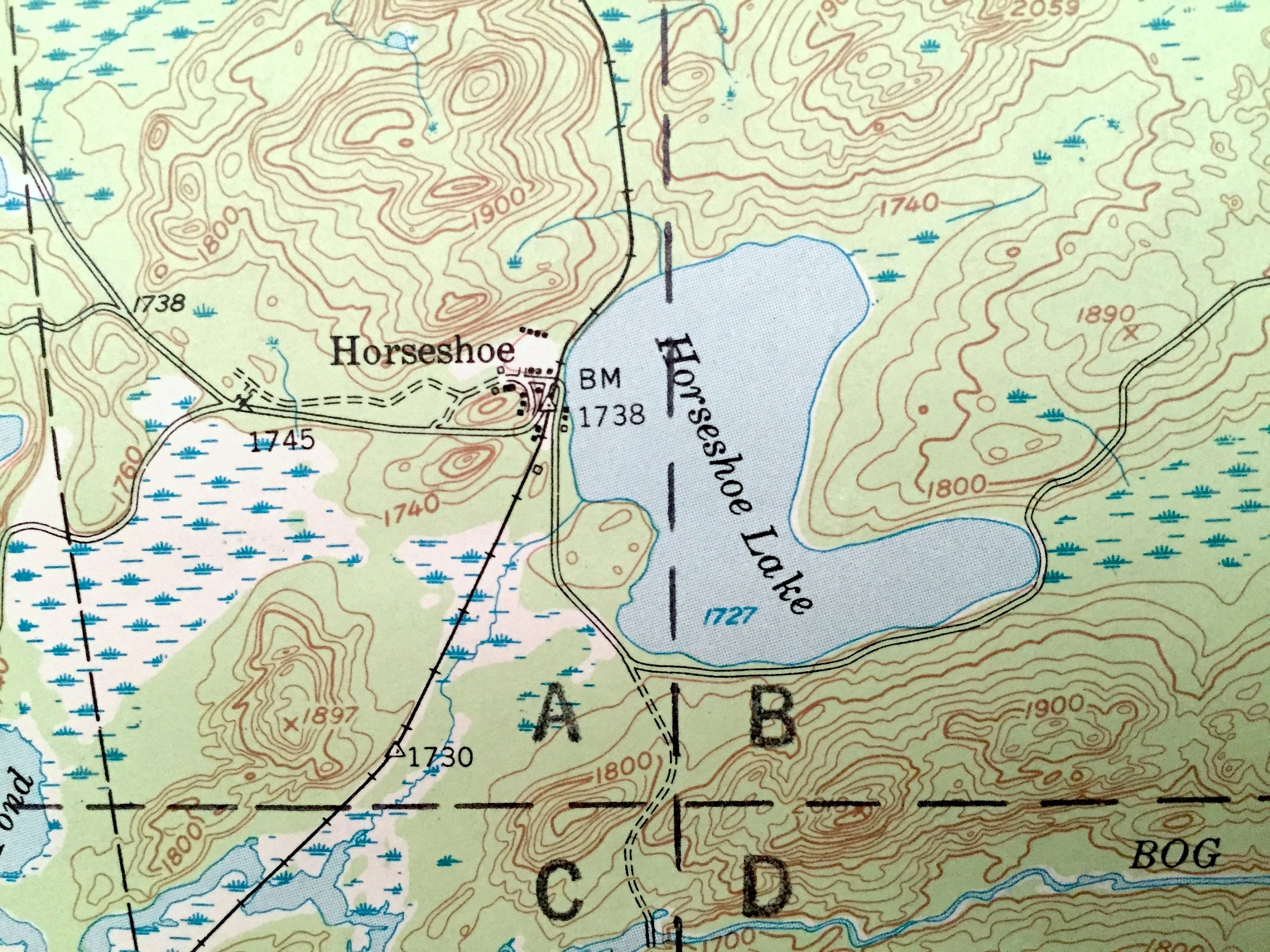 Antique Tupper Lake, New York 1954 US Geological Survey Topographic Map ...