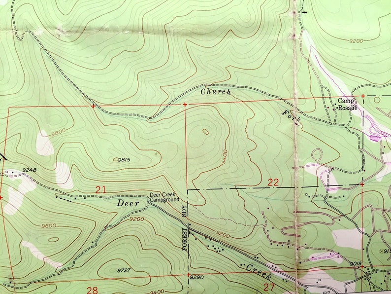 Antique Harris Park Colorado 1957 US Geological Survey - Etsy