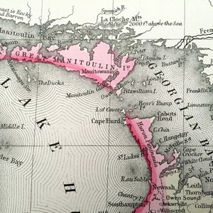 Antique 1871 Ontario, Canada Map by S.A. Mitchell – Toronto, Ottawa ...