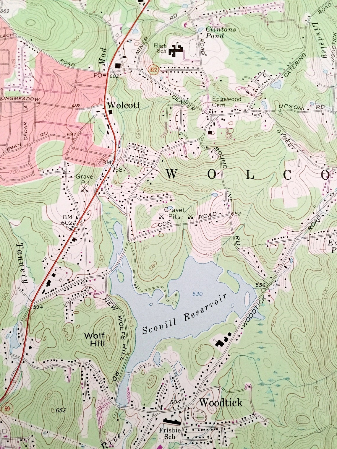 Antique Southington Connecticut 1968 US Geological Survey | Etsy