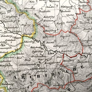 Antique 1835 Ancient Germany Map From JG Heck's Atlas Géographique ...
