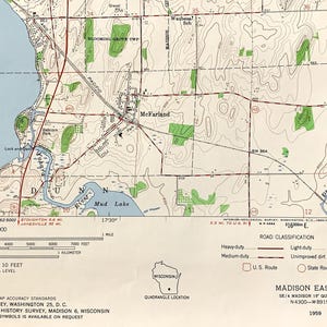 Antique Madison, Wisconsin 1959 US Geological Survey Topographic Map ...