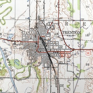 Antique Trenton, Missouri 1948 US Geological Survey Topographic Map ...