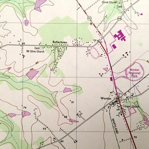 Antique Betterton, Maryland 1948 US Geological Survey Map - Kent County ...