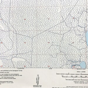 Antique Black Lake, Louisiana 1955 US Geological Survey Topographic Map ...