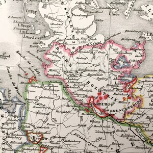Antique 1835 Ancient Germany Map From JG Heck's Atlas Géographique ...