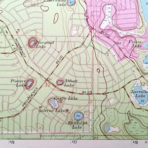 Antique Lake Helen, Florida 1966 US Geological Survey Topographic Map ...