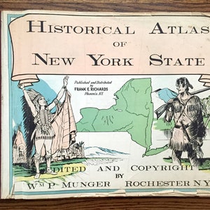 Antique Yates County, New York 1941 Historical Atlas Map – Penn Yan ...