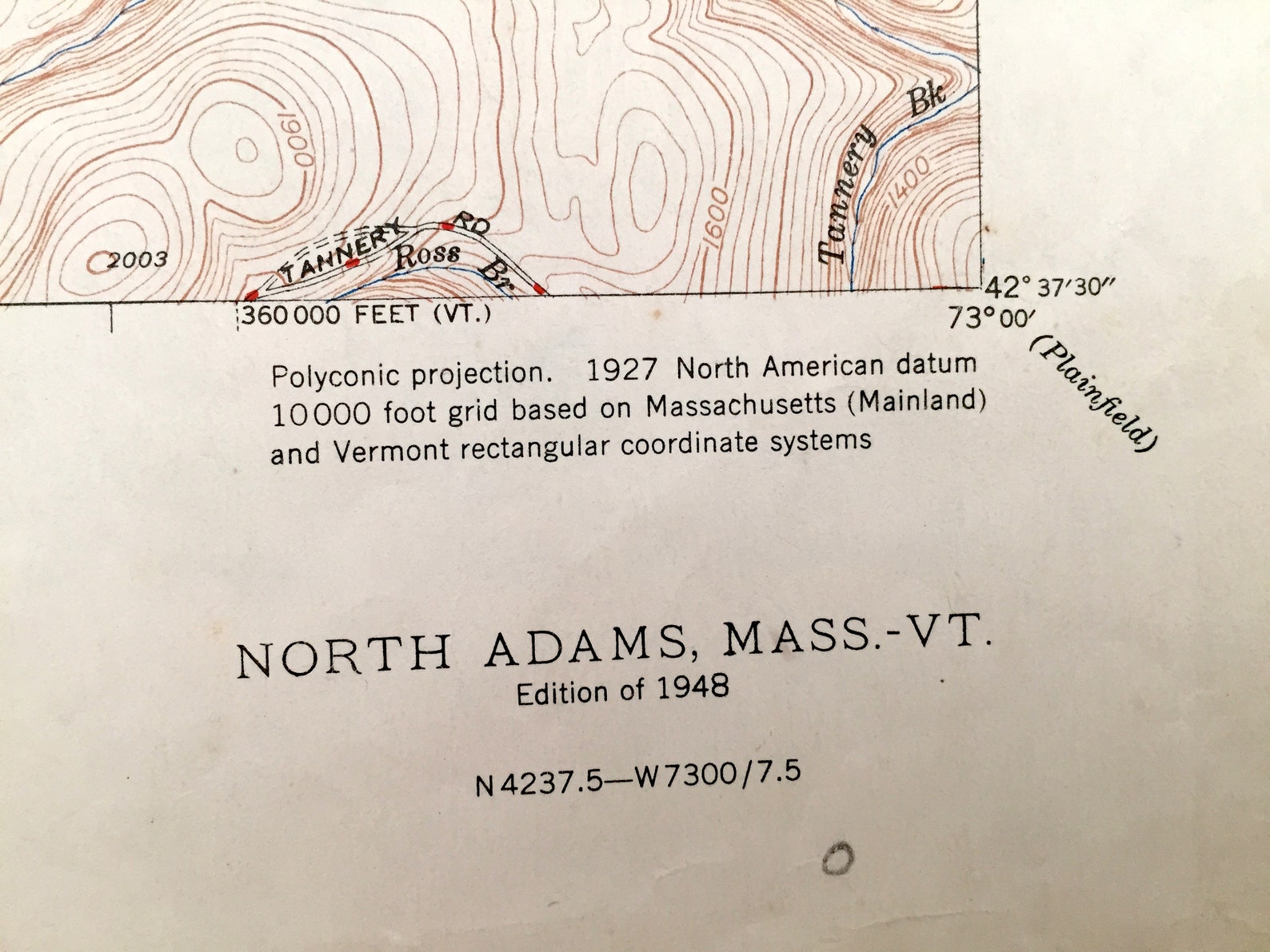 Antique North Adams Massachusetts 1948 US Geological Survey | Etsy