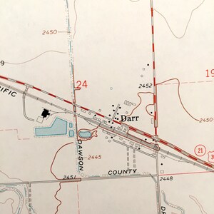 Antique Cozad, Nebraska 1971 US Geological Survey Topographic Map ...