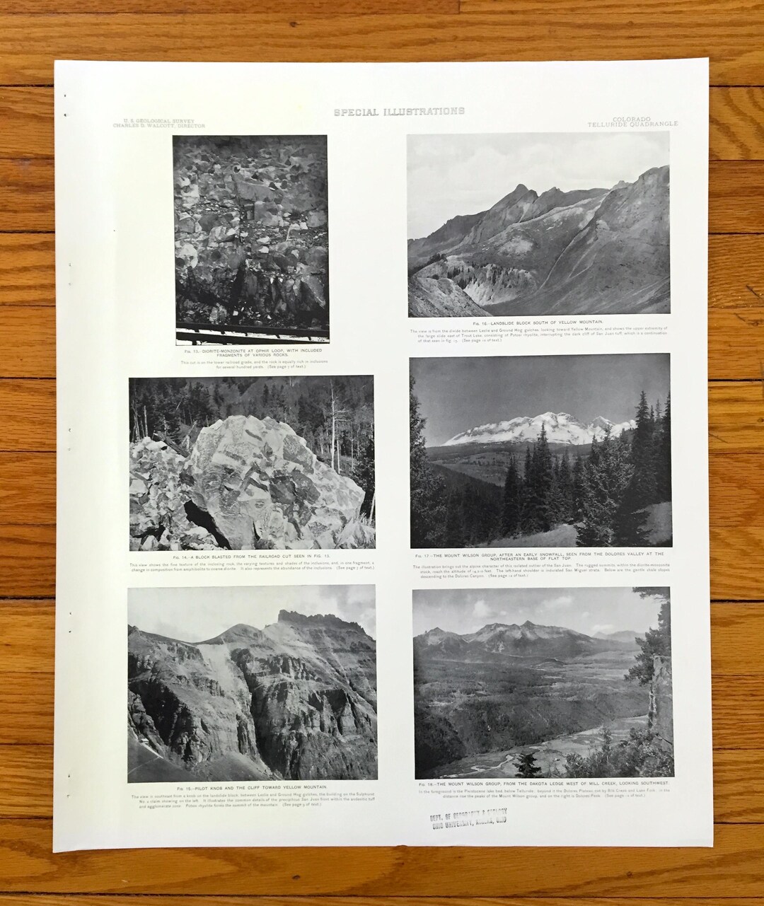 Antique 1899 Telluride, Colorado Rock Formation Photographs - US ...