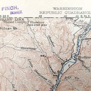 Antique Republic, Washington 1904 US Geological Survey Topographic Map ...