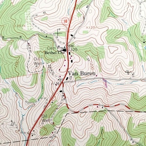 Antique Prosperity, Pennsylvania 1964 US Geological Survey Topographic ...