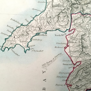 Antique 1845 England Map From SDUK Atlas – United Kingdom, Liverpool ...