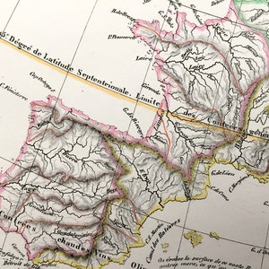 Antique 1832 Ancient European River Basin Map From JG Heck's Atlas ...