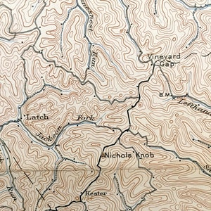 Antique Walton, West Virginia 1907 US Geological Survey Topographic Map ...
